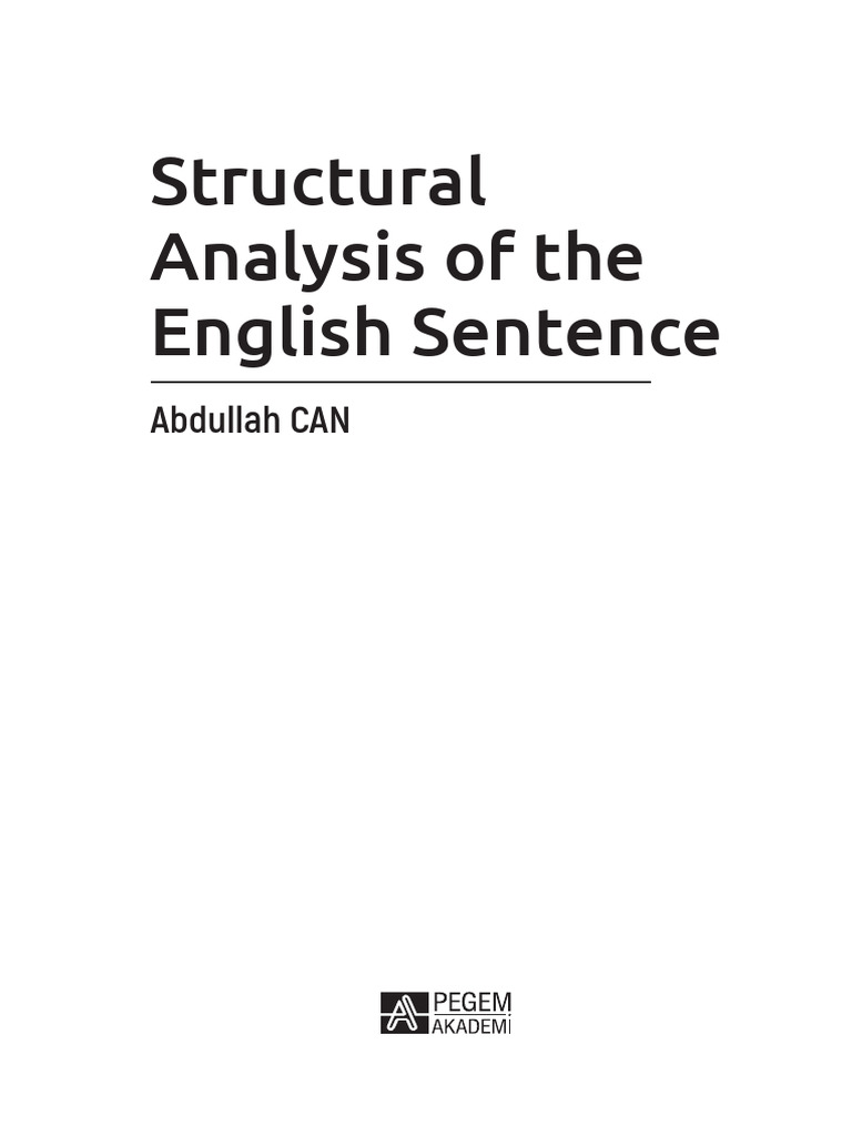 Structural Analysis of The English Sentence | PDF