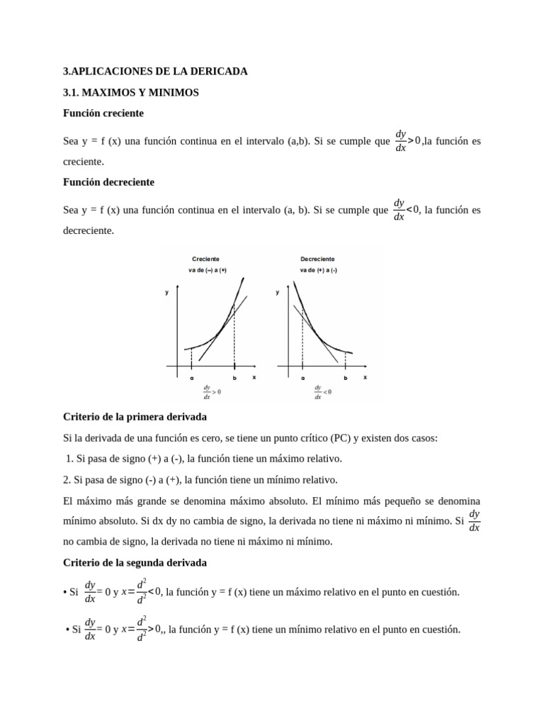 APLICACIONES DE LA DERIVADA Parte 2 | PDF