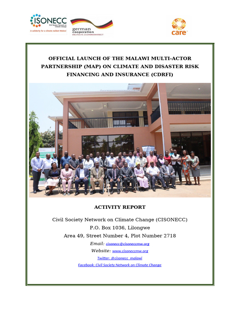 CISONECC REPORT - OFFICIAL LAUNCH OF THE MALAWI MULTI-ACTOR PARTNERSHIP ...