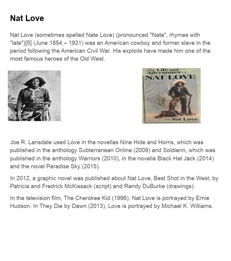 Nat Love | PDF