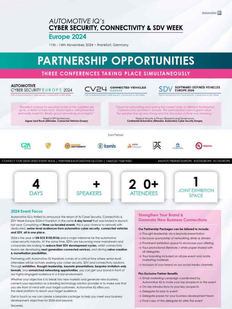 Automotive Cyber Security Connectivity SDV Week Europe 2024 BD 10 ...