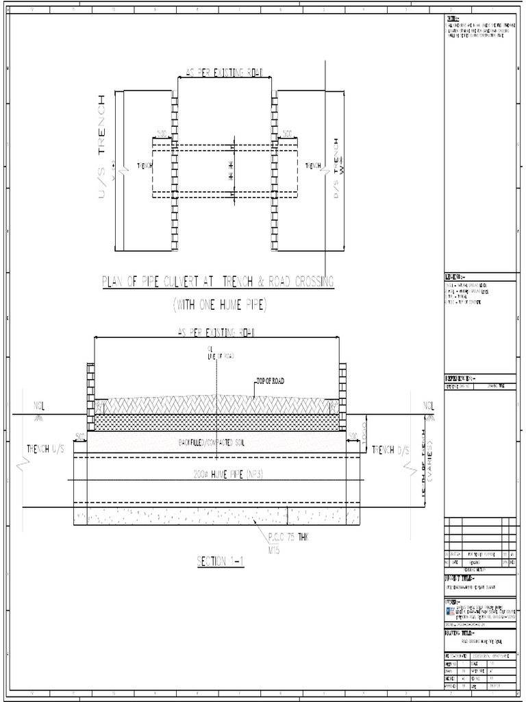 Road Crossing Hume Pipe Detail For 11KV 3Cx300 SQMM Cable Laying 2 | PDF