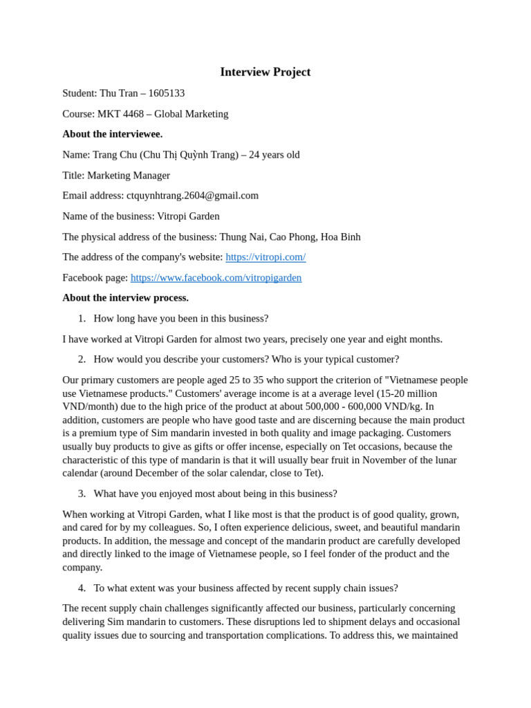 Interview Project | PDF