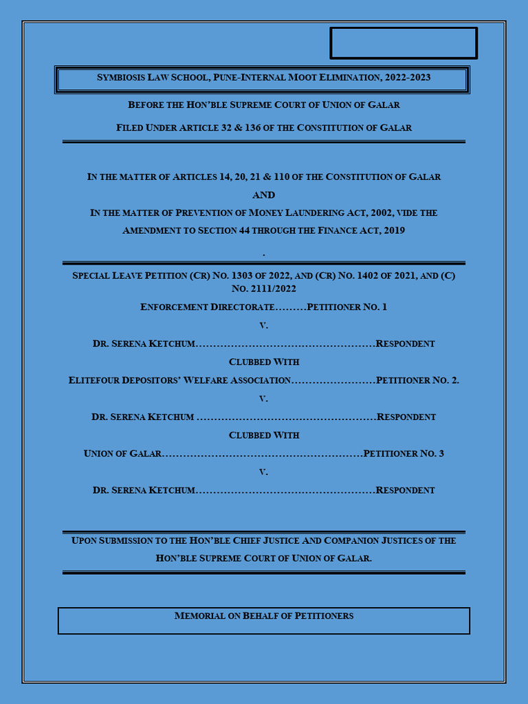 Memorial On PMLA | PDF