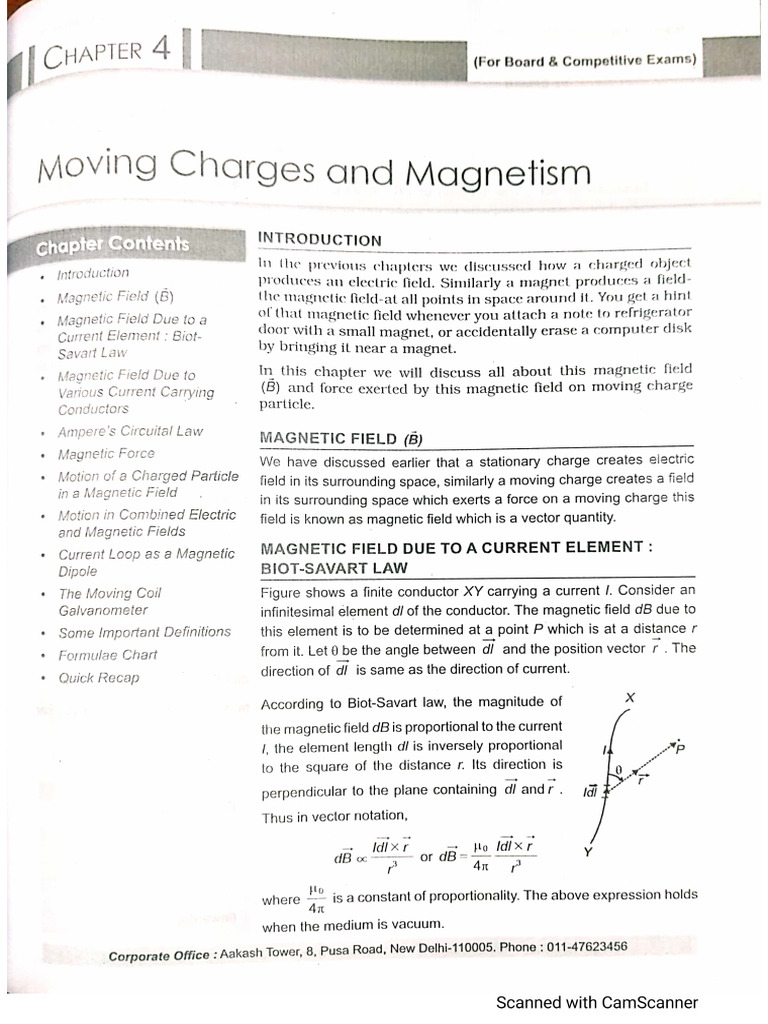 Moving Charges and Magnetism | PDF