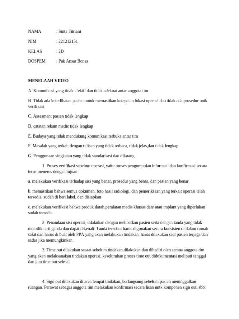 Tugas Menelaah Sinta | PDF