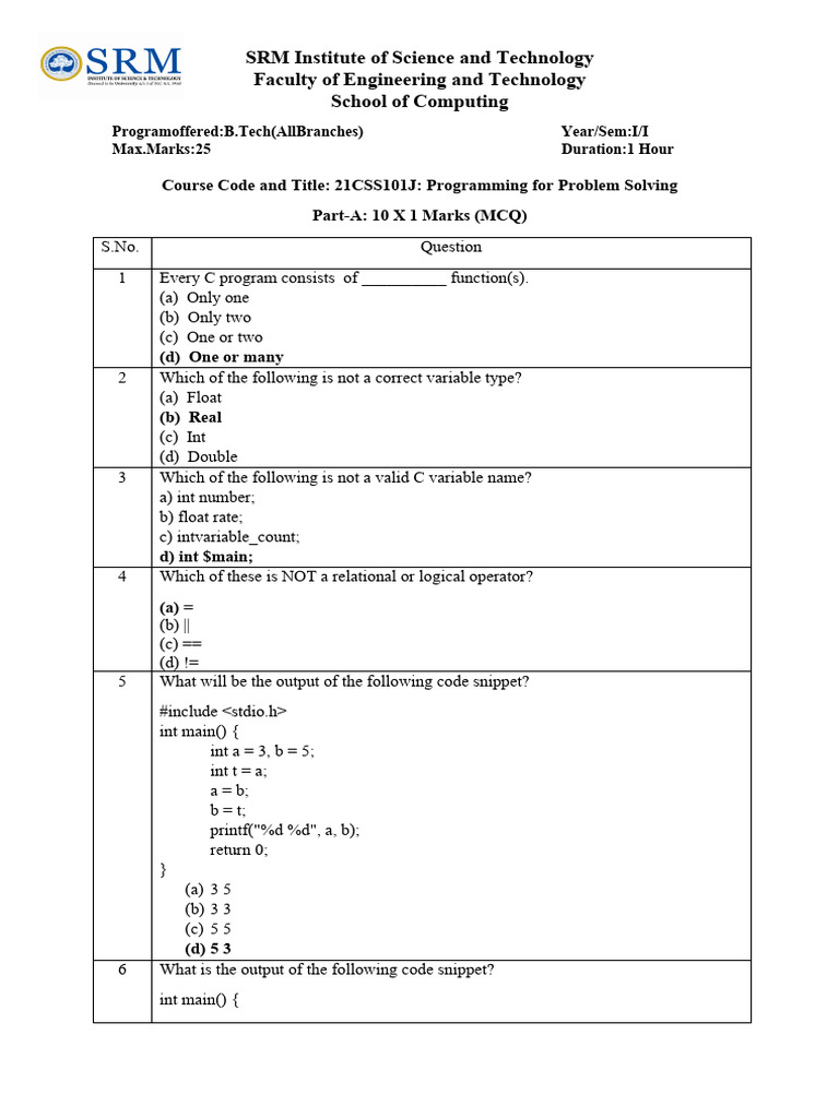 Pps CT 1 Set 3 | PDF