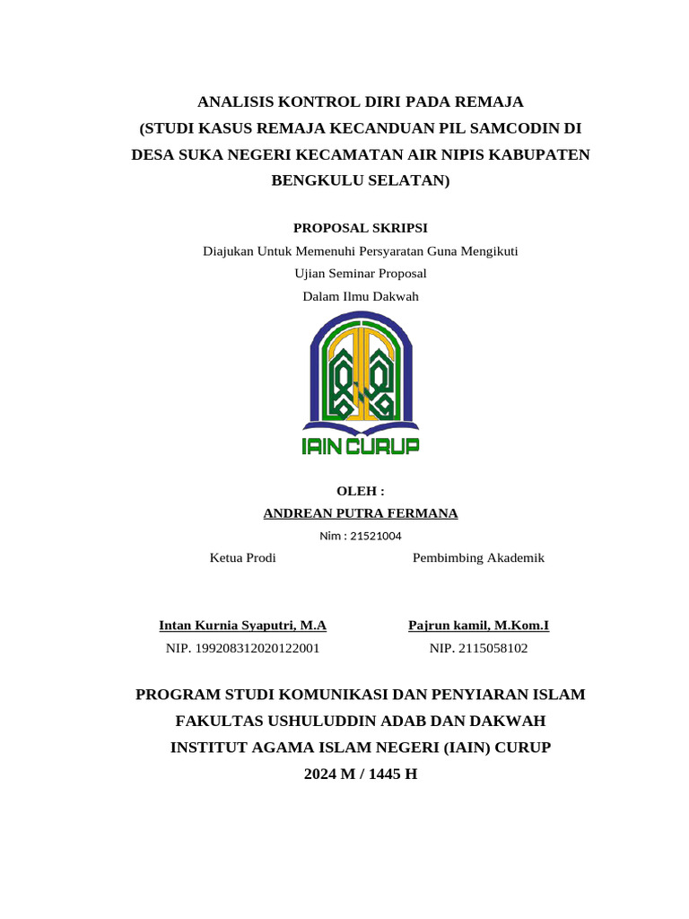 Andre Proposal | PDF