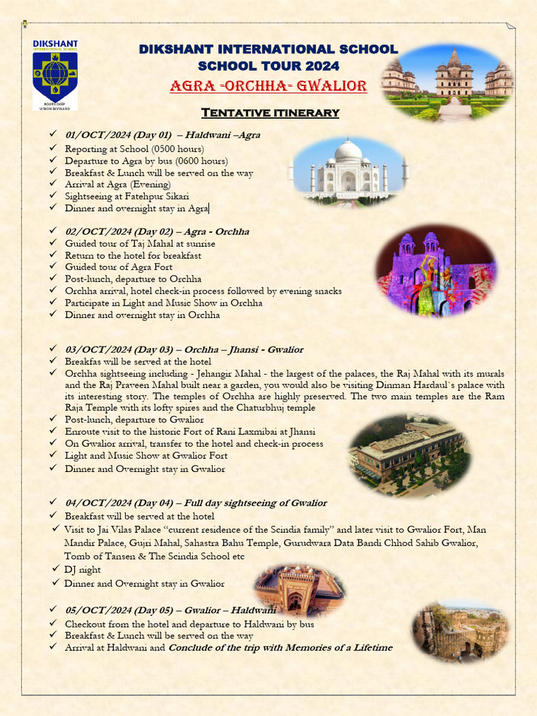 DIS Educational Tour Itinerary | PDF