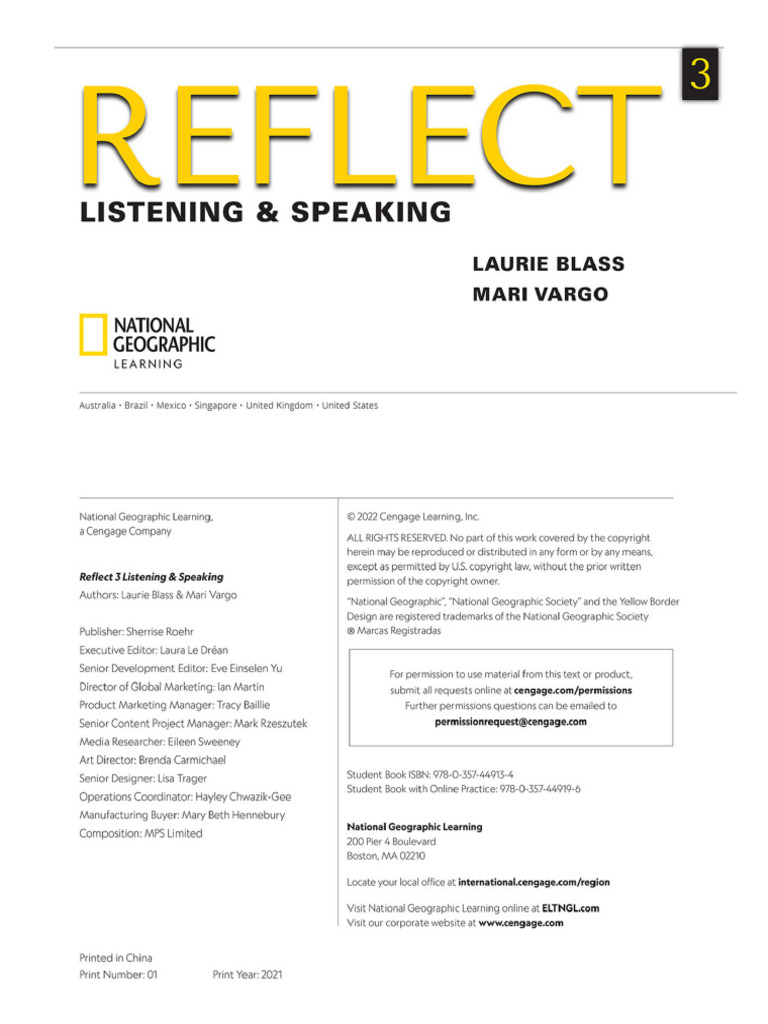 Reflect Listening and Speaking 3 | PDF