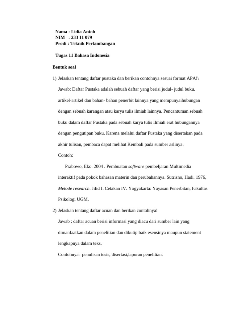 Lidia A Tgs Bindo | PDF