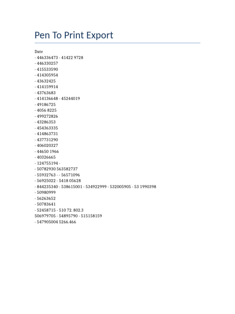 Pen To Print Export | PDF