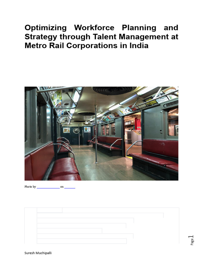 Optimizing Workforce Planning and Strategy Through Talent Management at Metro Rail Corporations ...