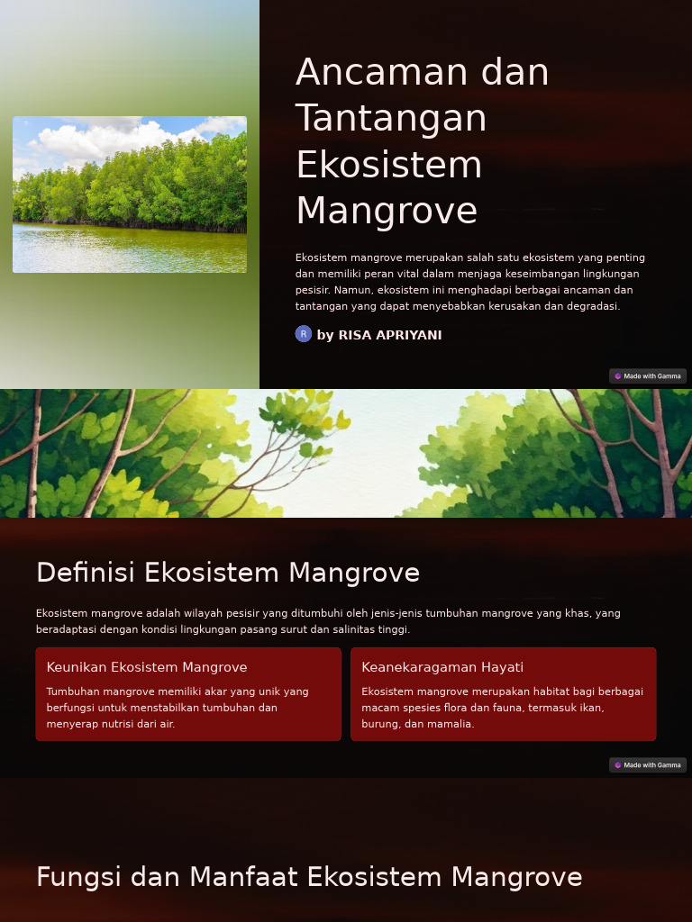 Ancaman Dan Tantangan Ekosistem Mangrove | PDF