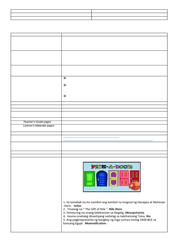 DLP - Cot 1 2024 - Revised | PDF
