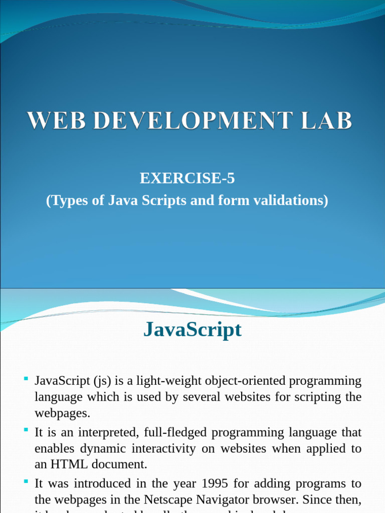 Web Development Lab - Exercise-5 | PDF
