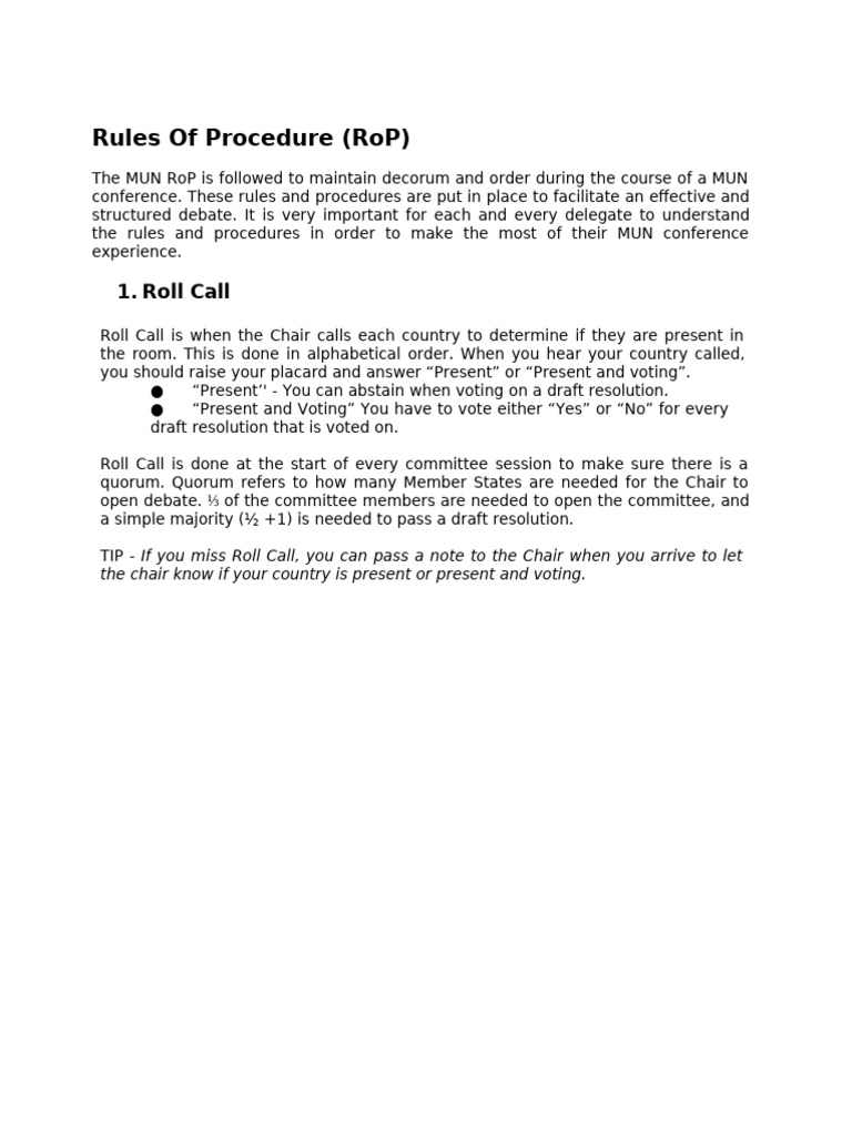 Rules of Procedure | PDF