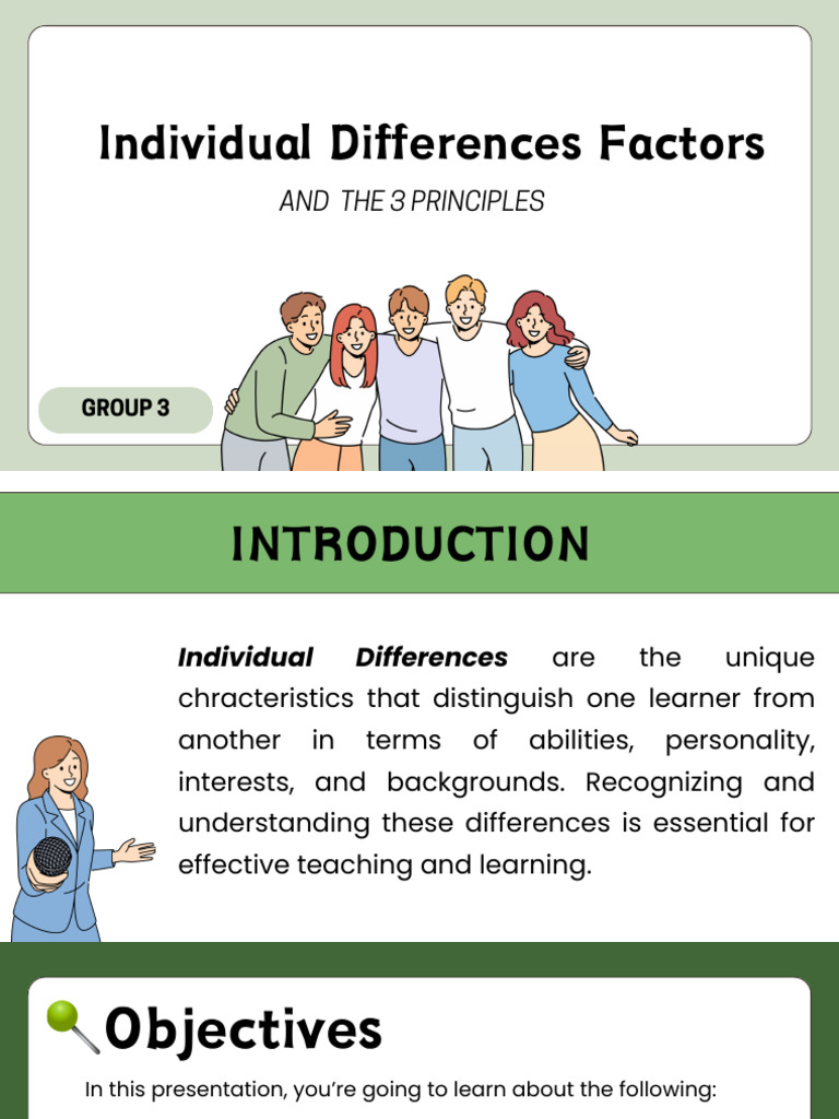 Group 3 Individual Differences Factors | PDF