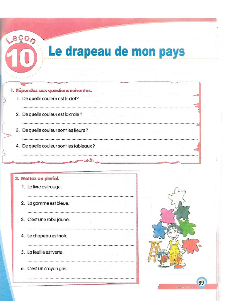 French Colors Exercise | PDF