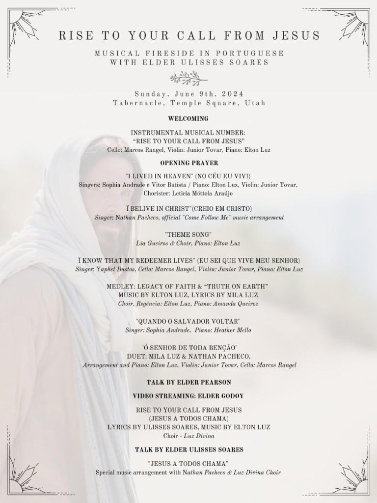 Programa Heed The Call From Jesus Luz Divina (EN) | PDF