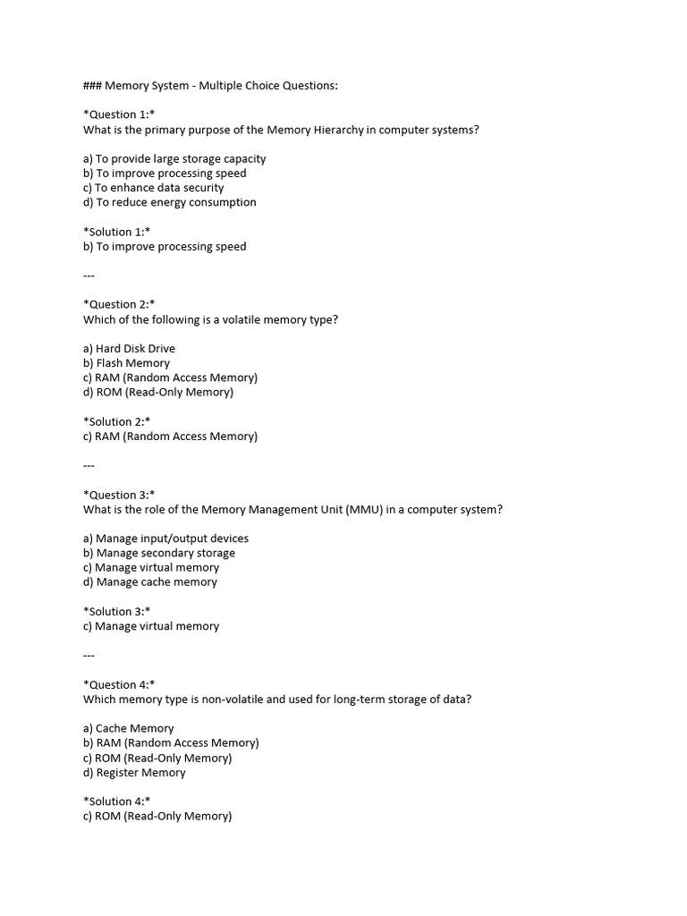 4th Unit CSA MCQ | PDF
