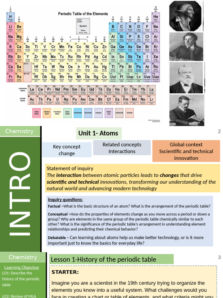 L1-History of The Periodic Table | PDF