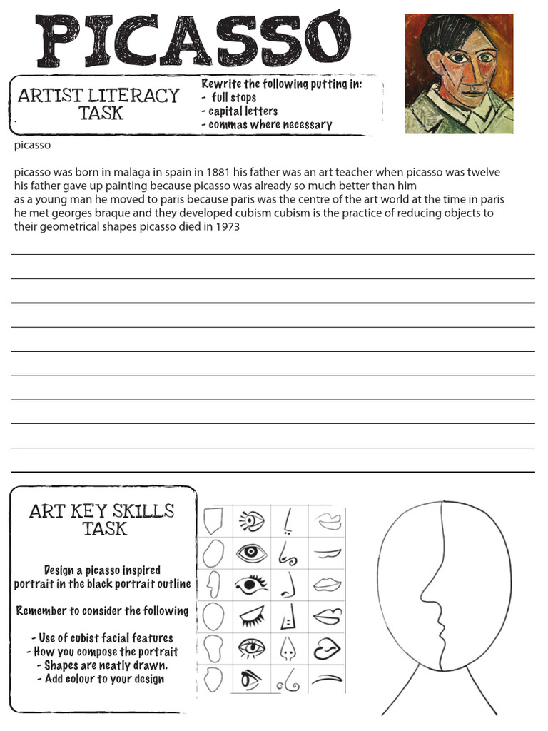 Picasso Worksheet | PDF