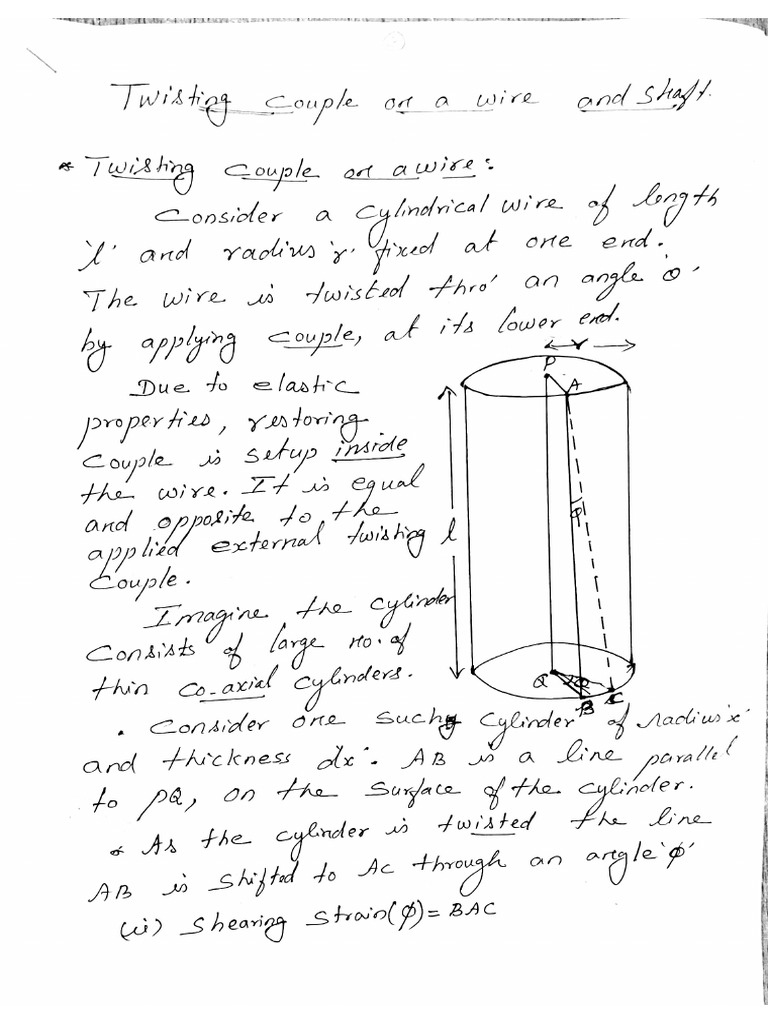 Engineering Physics Twisting Couple And Shaft 3 Pdf