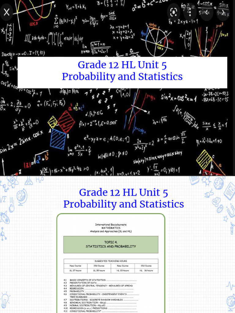 HL Math Topic 6 Probability and Statistics | PDF