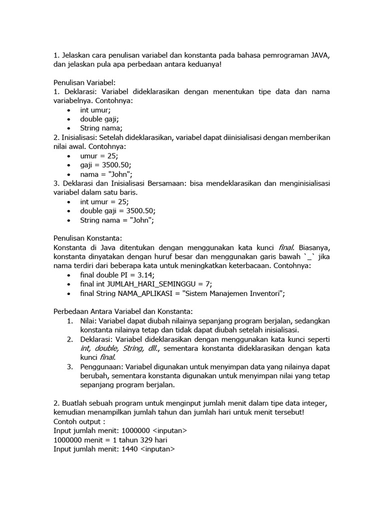 Jawaban UTS Pemrograman 2021-2022 by Shei | PDF