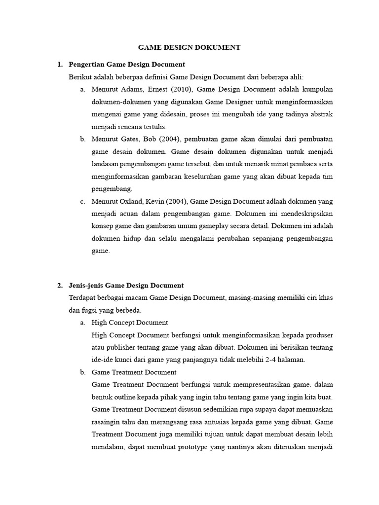 Game Design Dokument | PDF