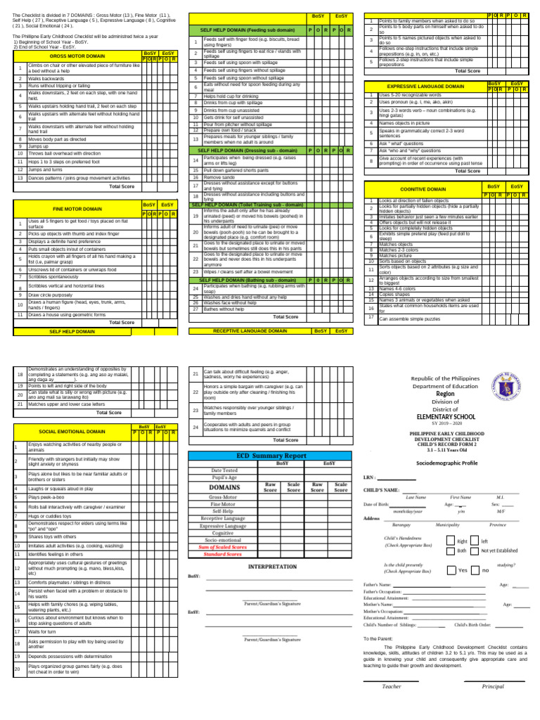 ECCD Checklist | PDF