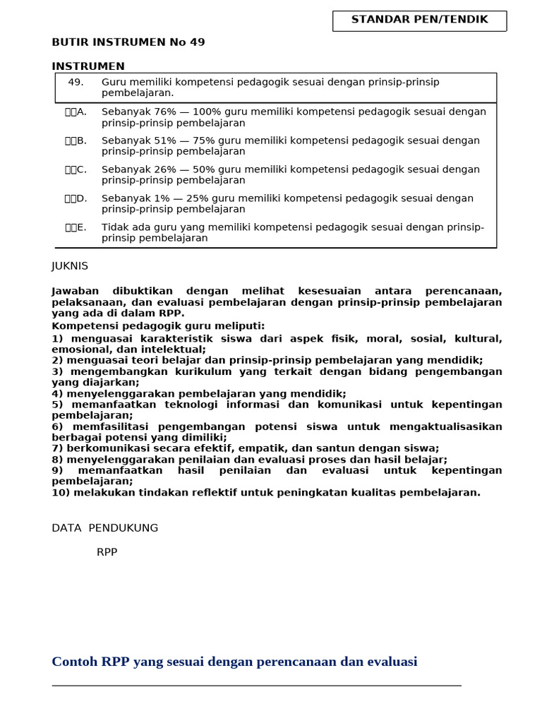 BUTIR INSTRUMEN No 49 | PDF