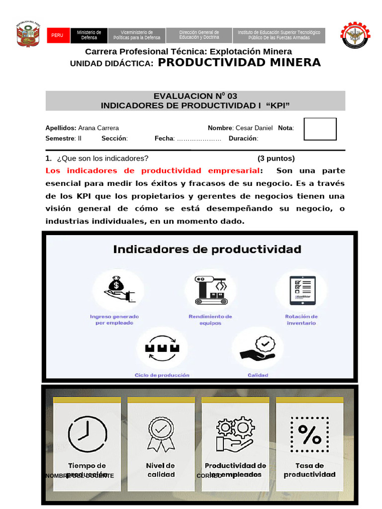 Semana 03 Productividad Minera | PDF