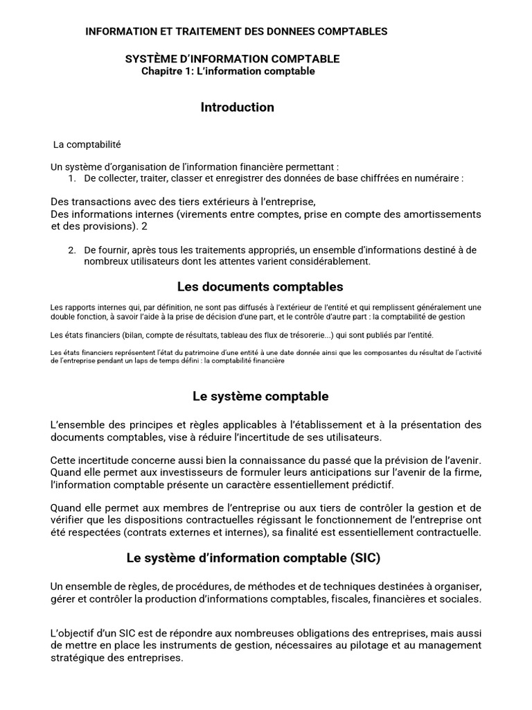 Traitement Comptable CHRICHEL | PDF