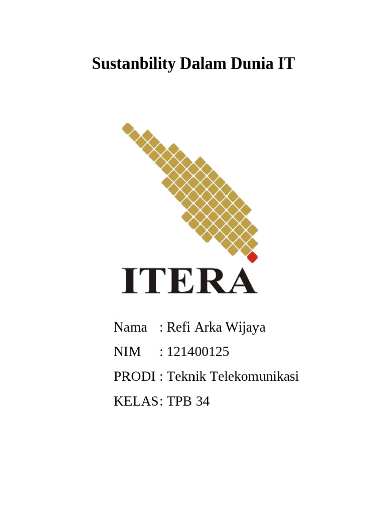 KTI Sustanbility Dalam Dunia IT | PDF