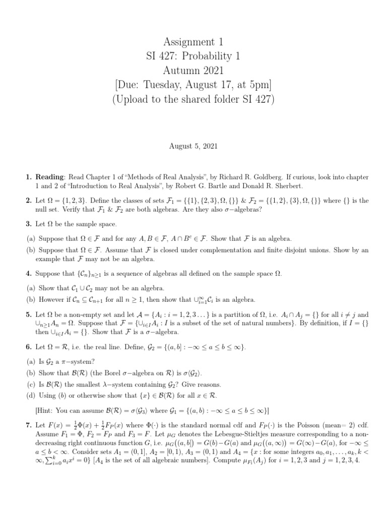 Assignment 1 - SI 427 - Sol | PDF