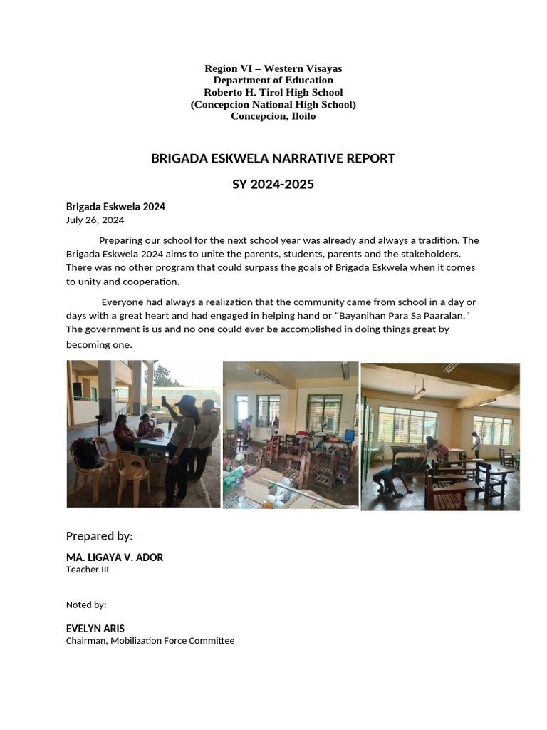 Brigada Eskwela 2024 5th Day | PDF | Wellness