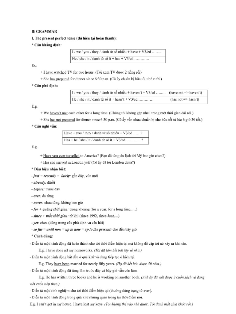 HD Unit 2 (Present Perfect + Because) 28 - 9 | PDF