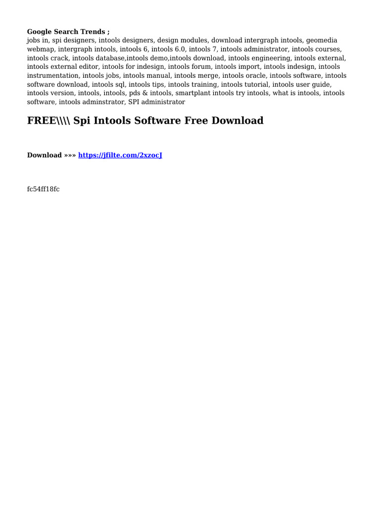 Free Spi Intools Software | PDF