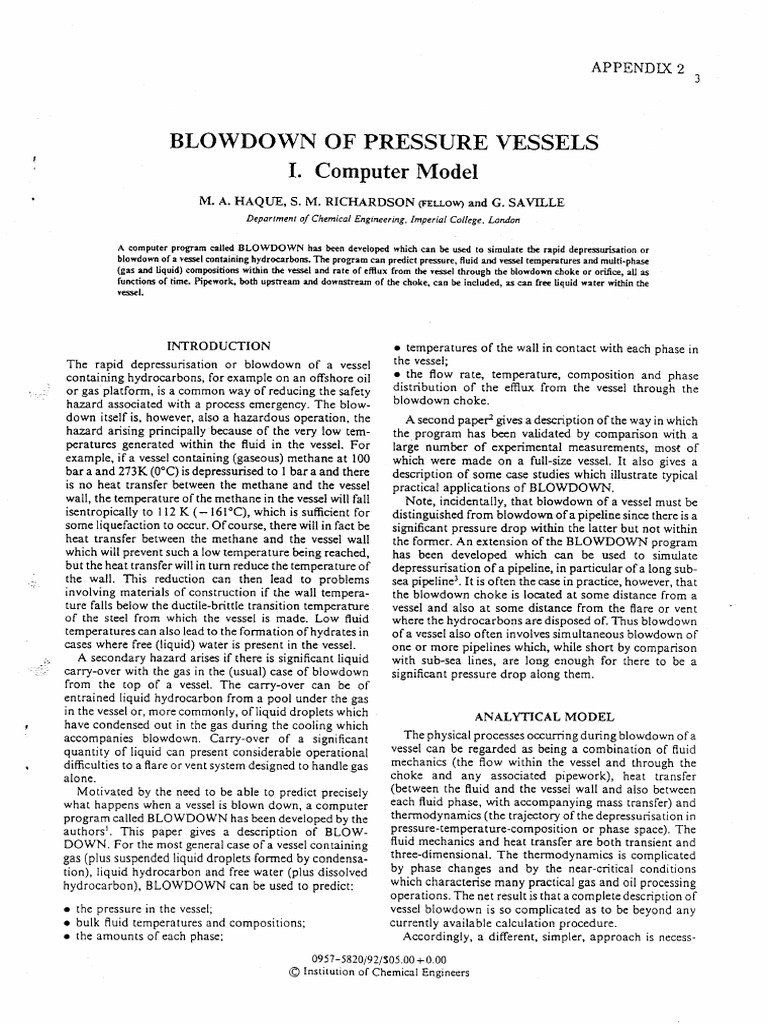 ICI Blowdown 1 | PDF