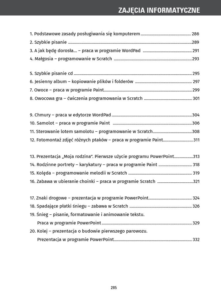 Zajecia Informatyczne Ja, Ty My. Klasa 2 Caly Rok. | PDF