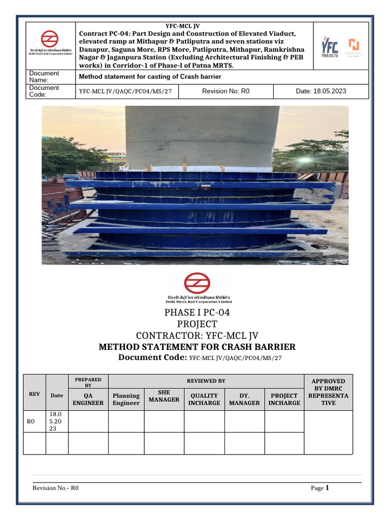 MS of Pier Crash Barrier | PDF