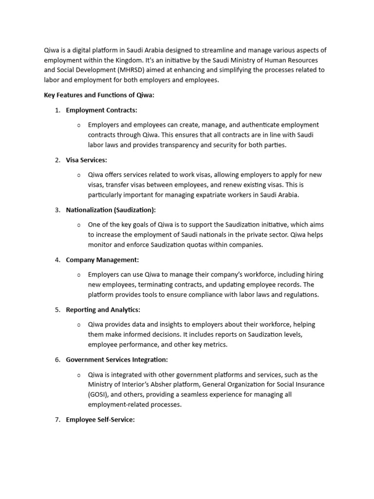 QIWA Contract | PDF