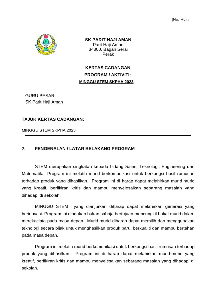 Kertas Kerja Stem 2023 | PDF