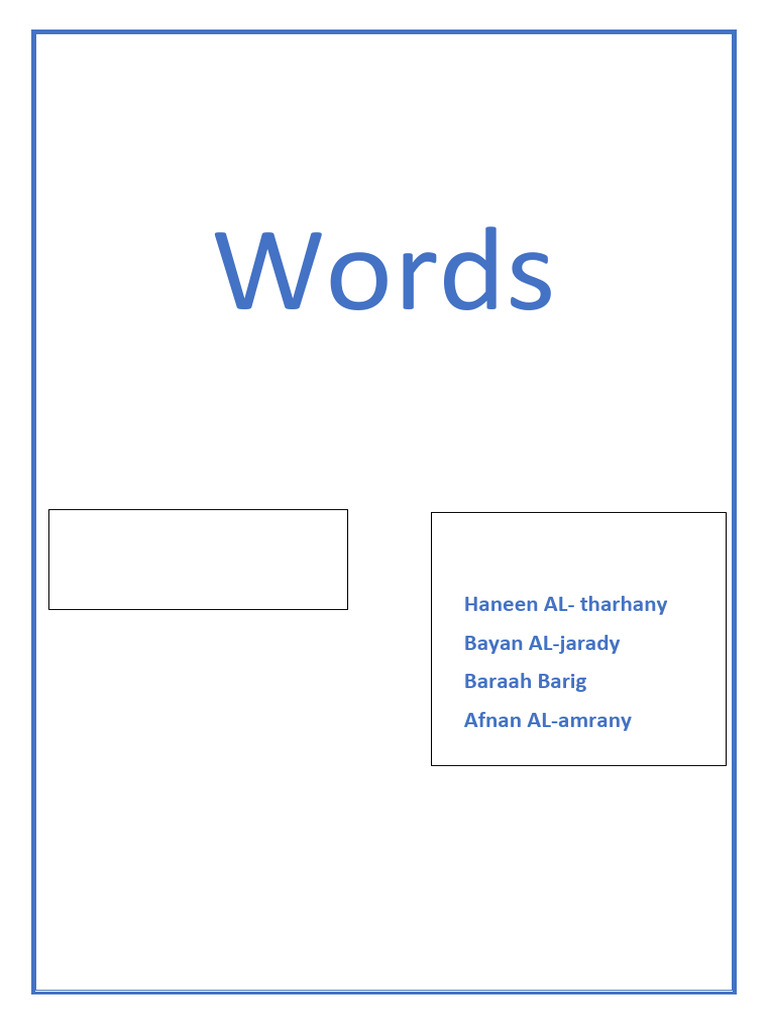 Words1 1 | PDF
