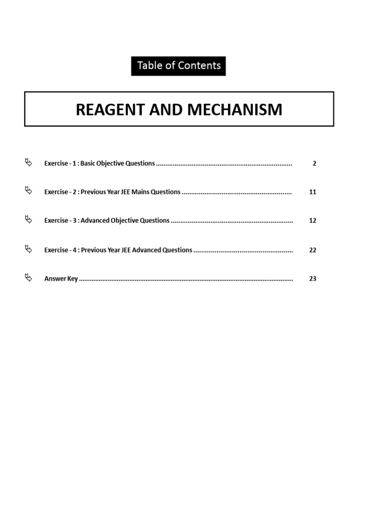 Reagent and Mechanism | PDF
