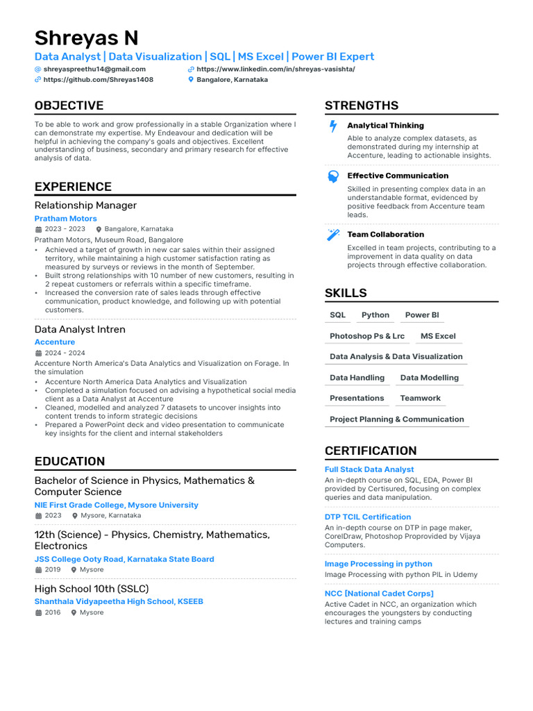 Shreyas N Resume | PDF