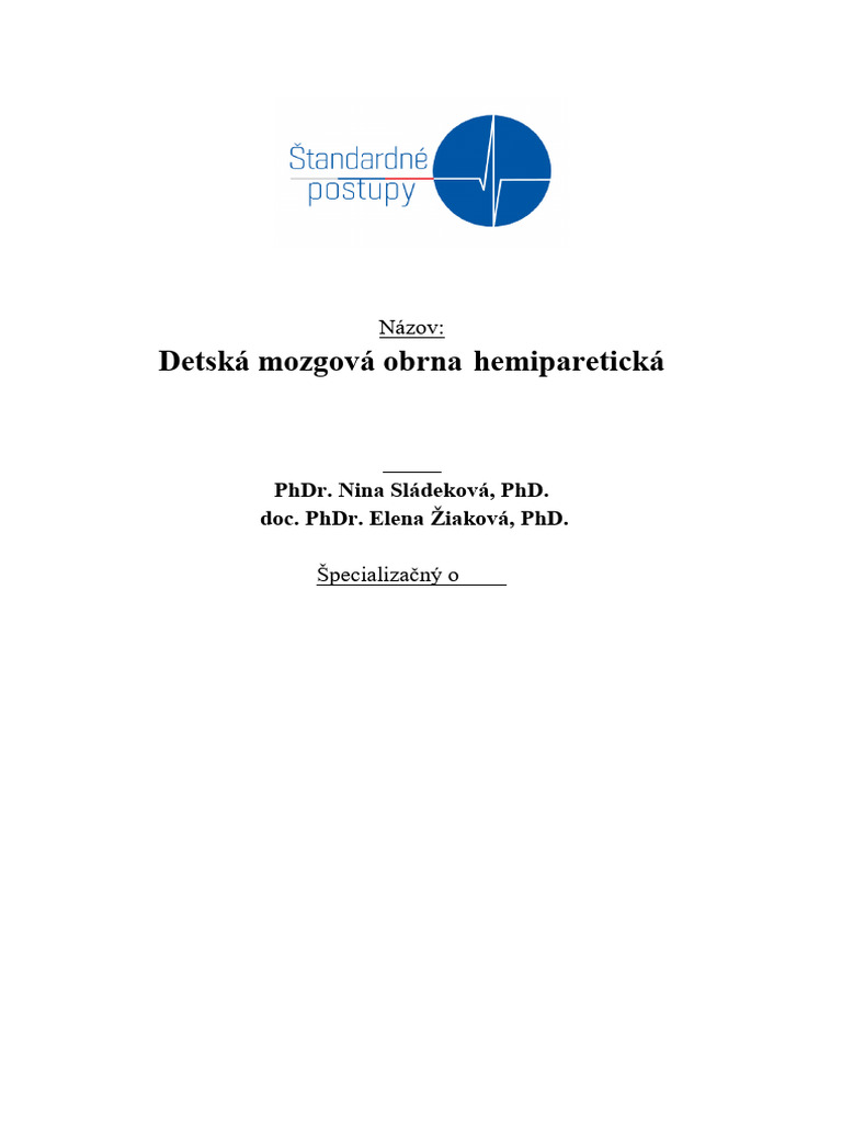 Detska Mozgova Obrna Hemipareticka Forma | PDF