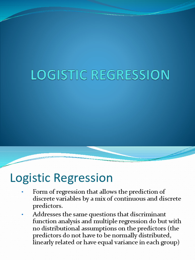 Logistic Regression | PDF
